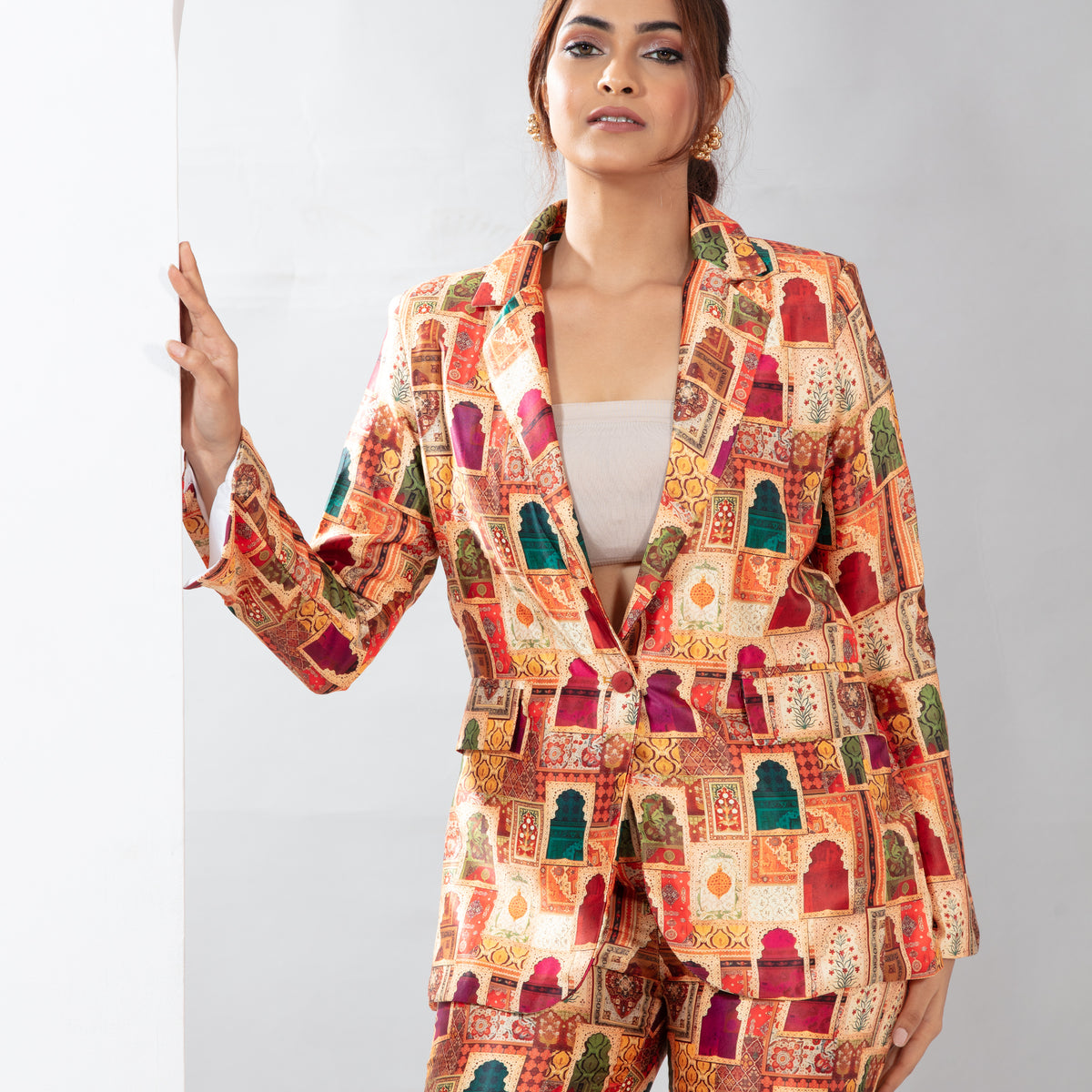 Royal Azure blazer co-ord set – labelapurva.co.in